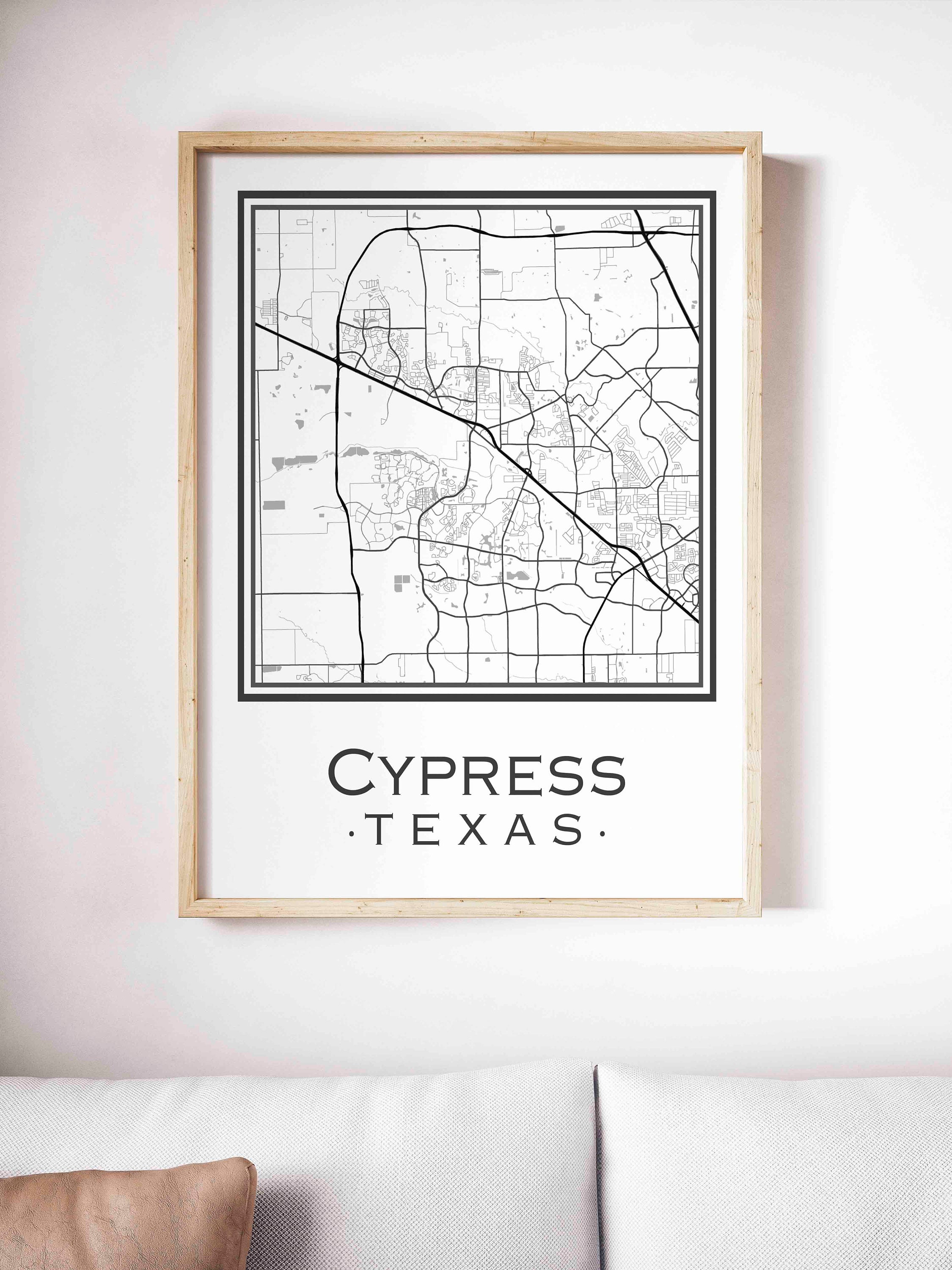 Cypress Texas Map [digital Download] - Etsy