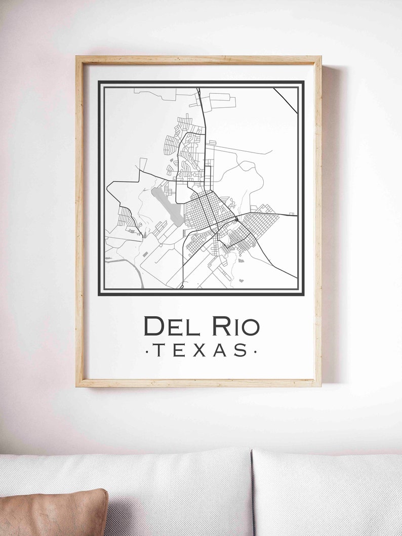 Del Rio Texas Map digital Download | Etsy