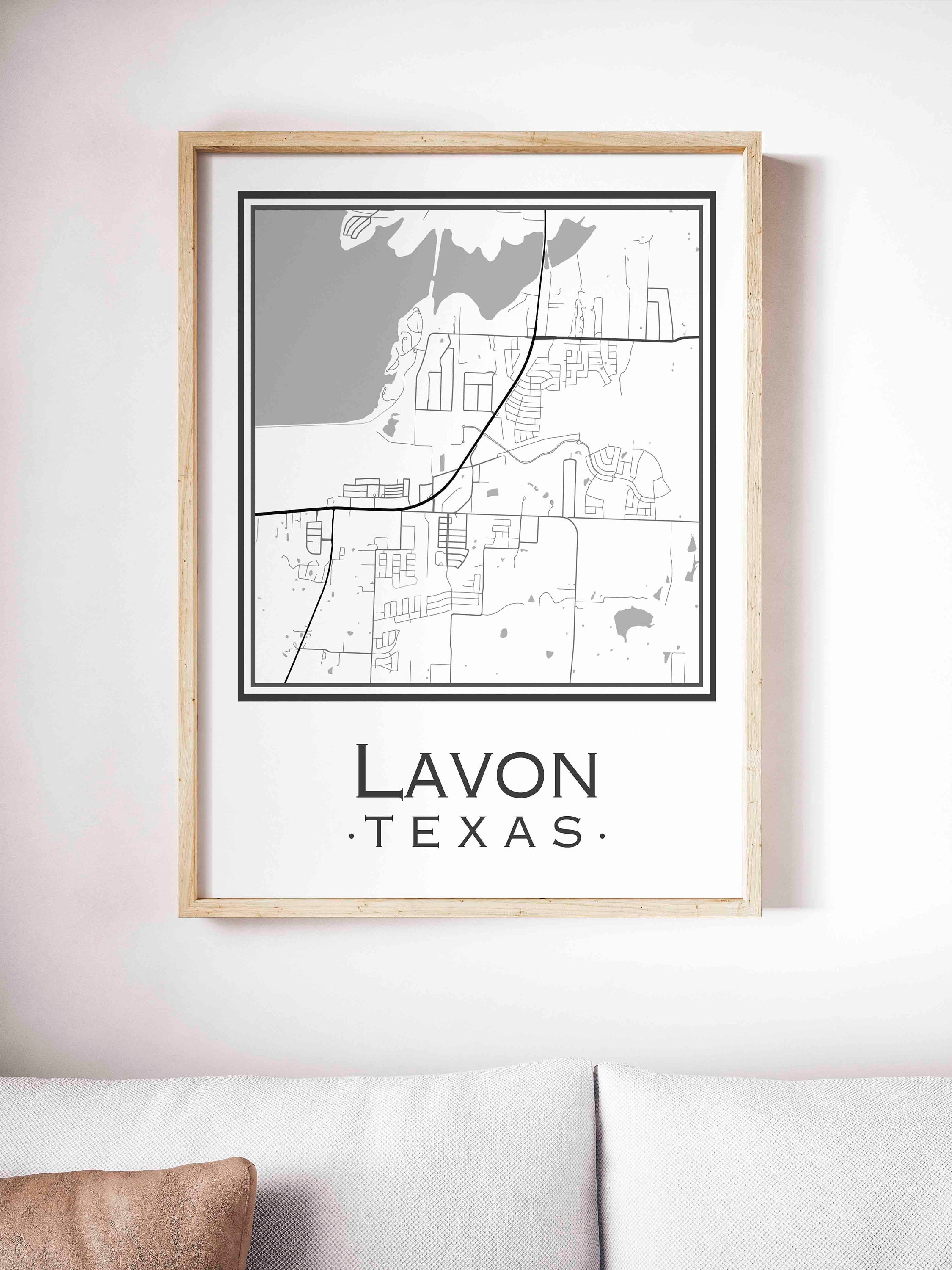 Lavon Texas Map [digital Download] - Etsy