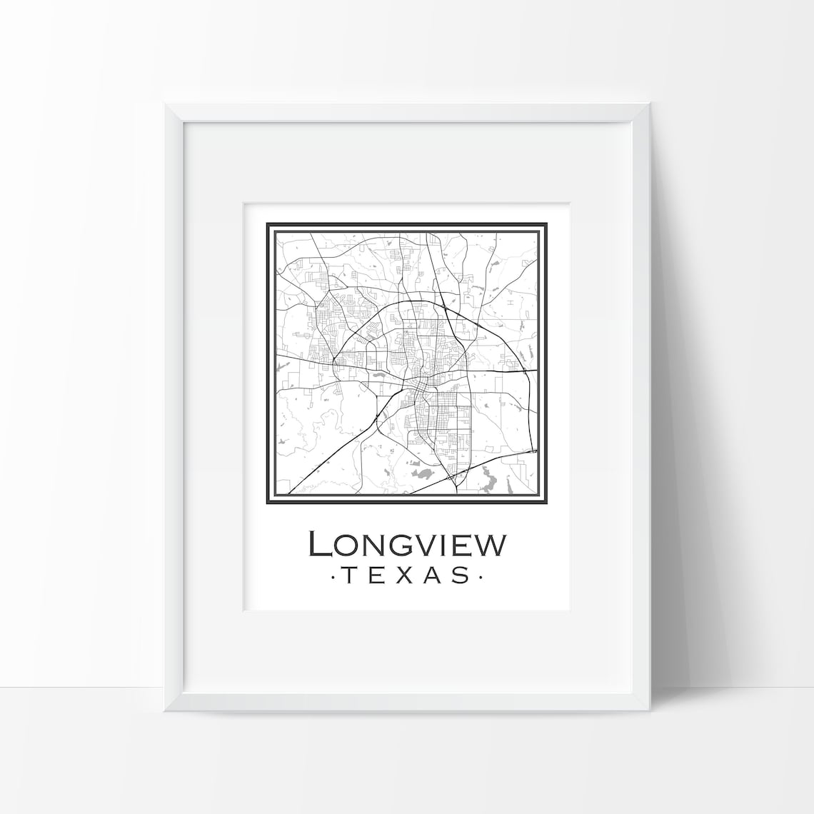 Longview Texas Map digital Download - Etsy