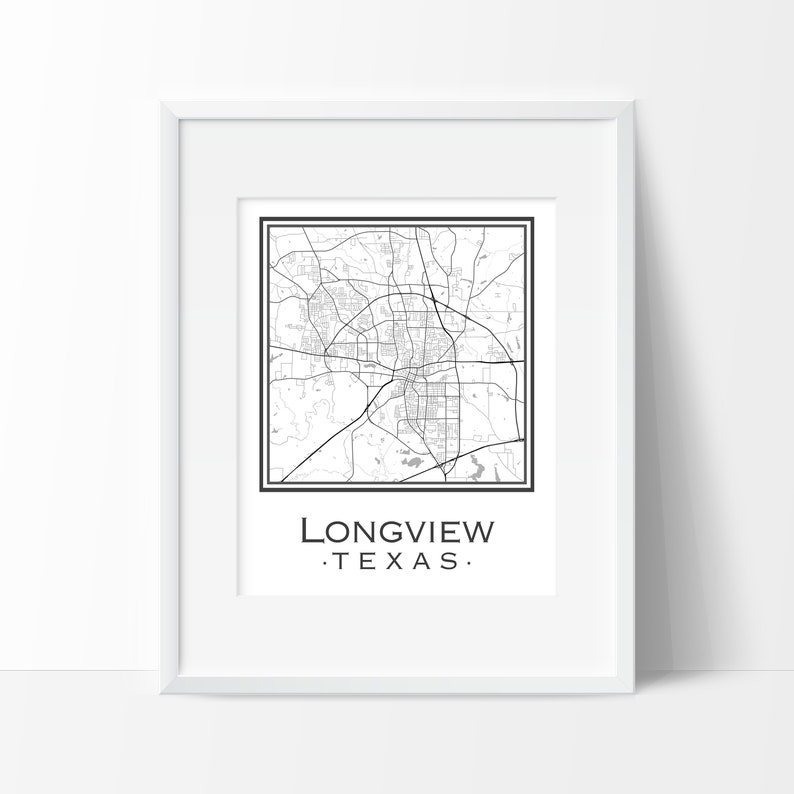 Longview Texas Map [digital Download] - Etsy