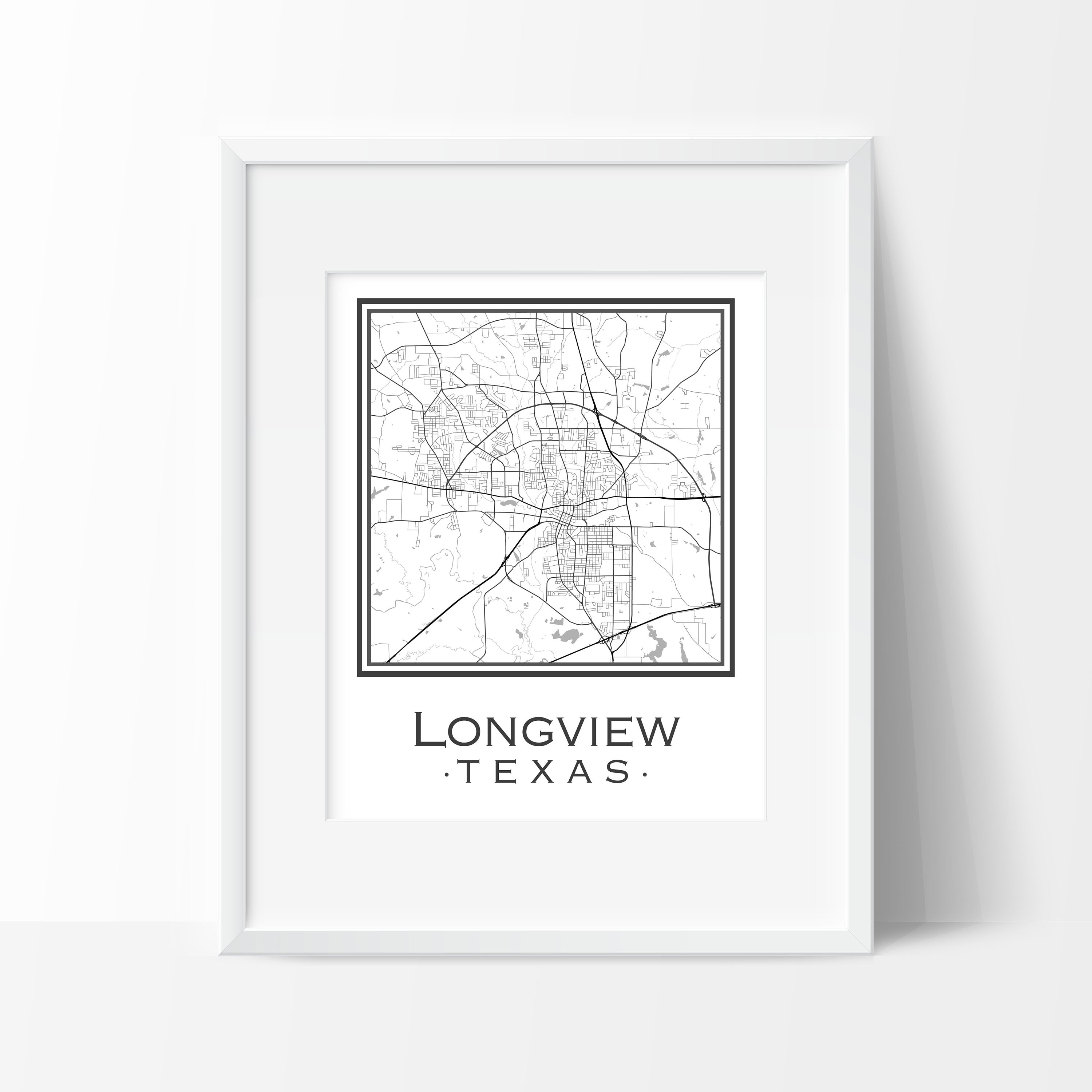 Longview Texas Map [digital Download] - Etsy