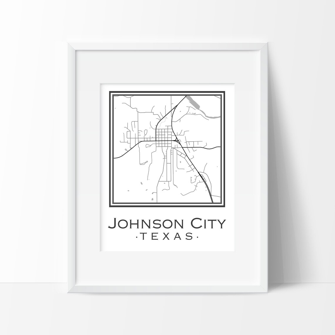 Johnson City Texas Map digital Download - Etsy