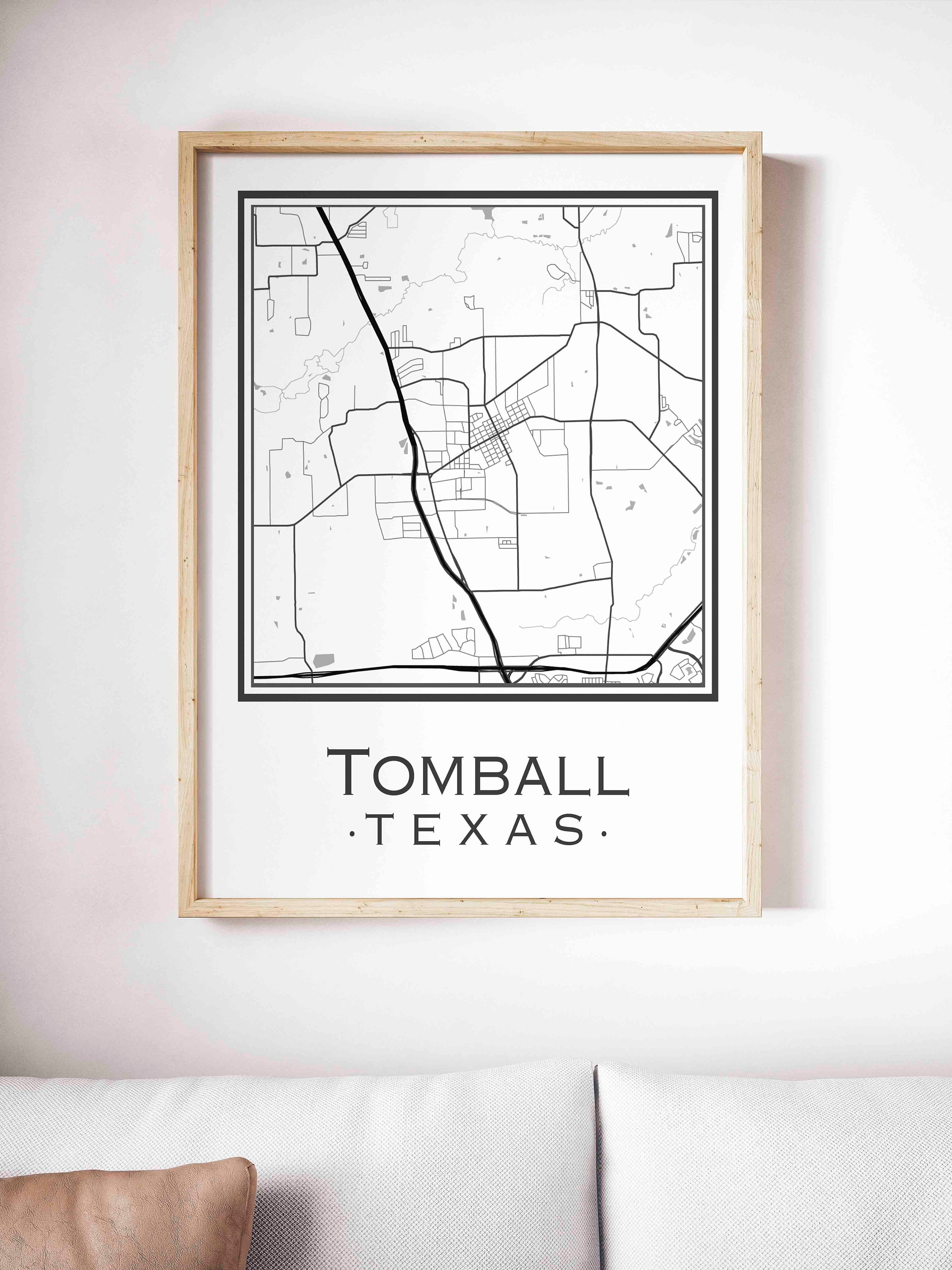 Tomball Texas Map [digital Download] - Etsy