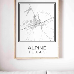Alpine Texas Map [digital Download] - Etsy