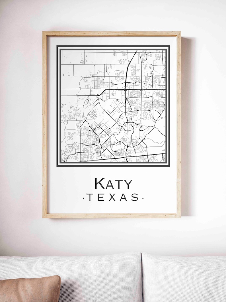 Katy Texas Map digital Download - Etsy
