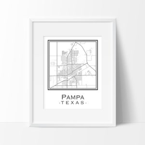 Pampa Texas Map [digital Download] - Etsy