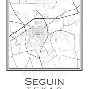 Seguin Texas Map [digital Download] - Etsy
