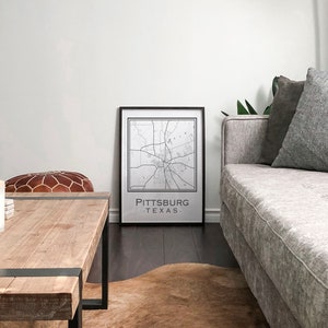 Pittsburg Texas Map [digital Download] - Etsy