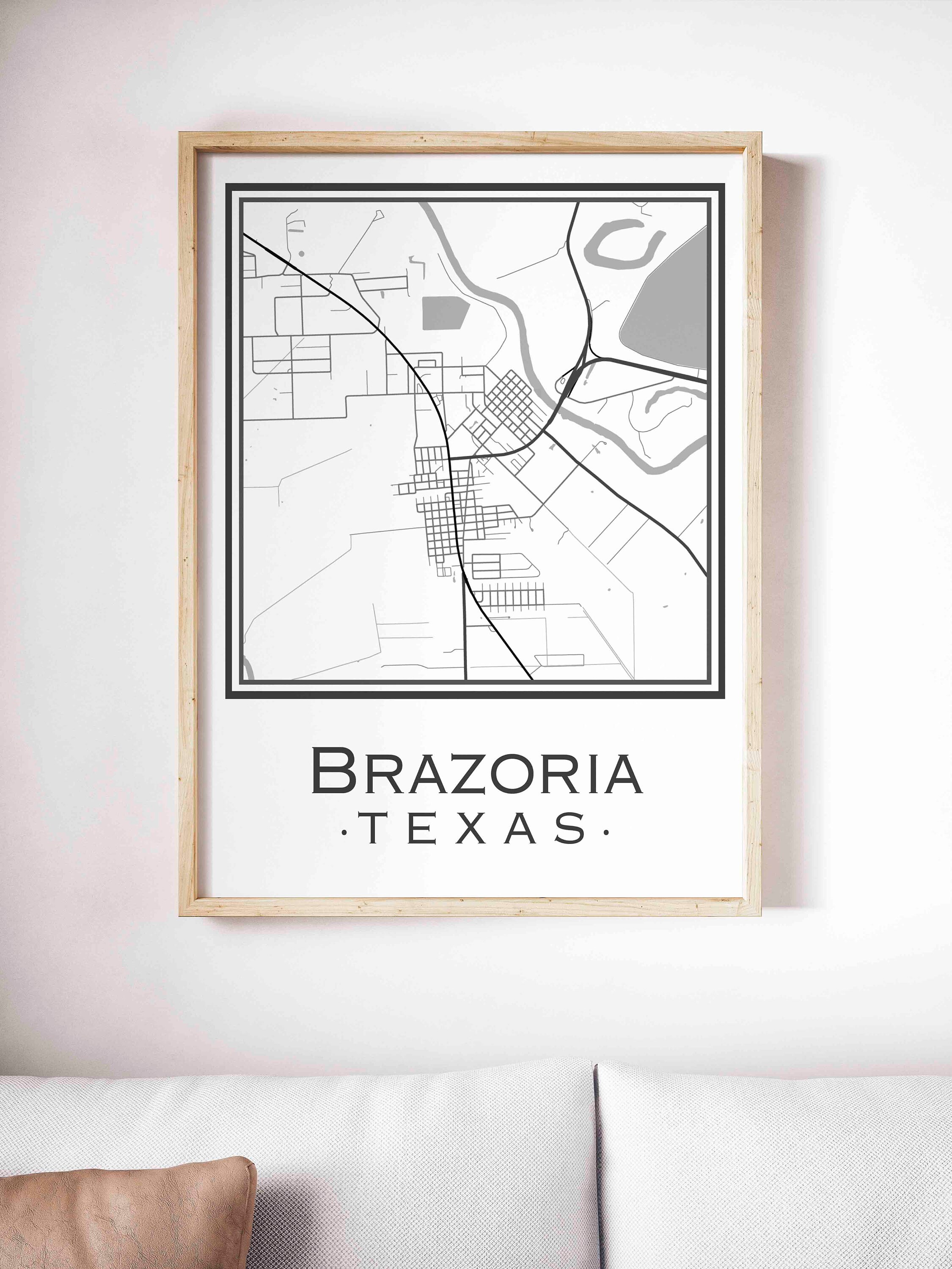 Brazoria Texas Map [digital Download] - Etsy