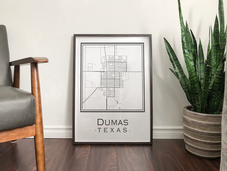 Dumas Texas Map [digital Download] - Etsy
