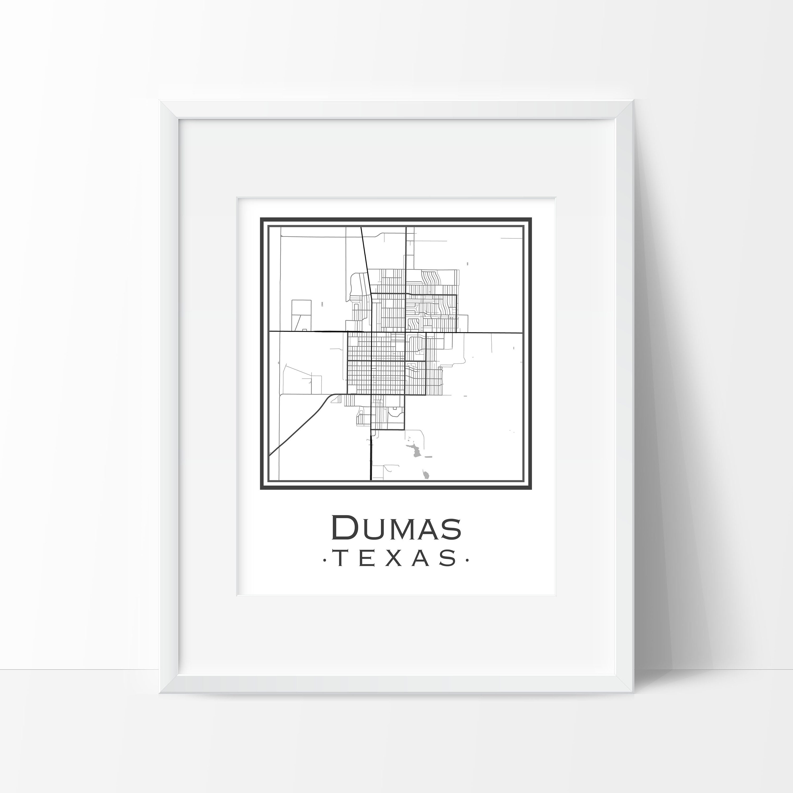 Dumas Texas Map [digital Download] - Etsy