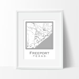 Freeport Texas Map [digital Download] - Etsy