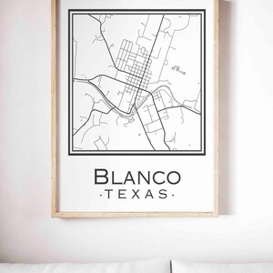 Blanco Texas Map [digital Download] - Etsy