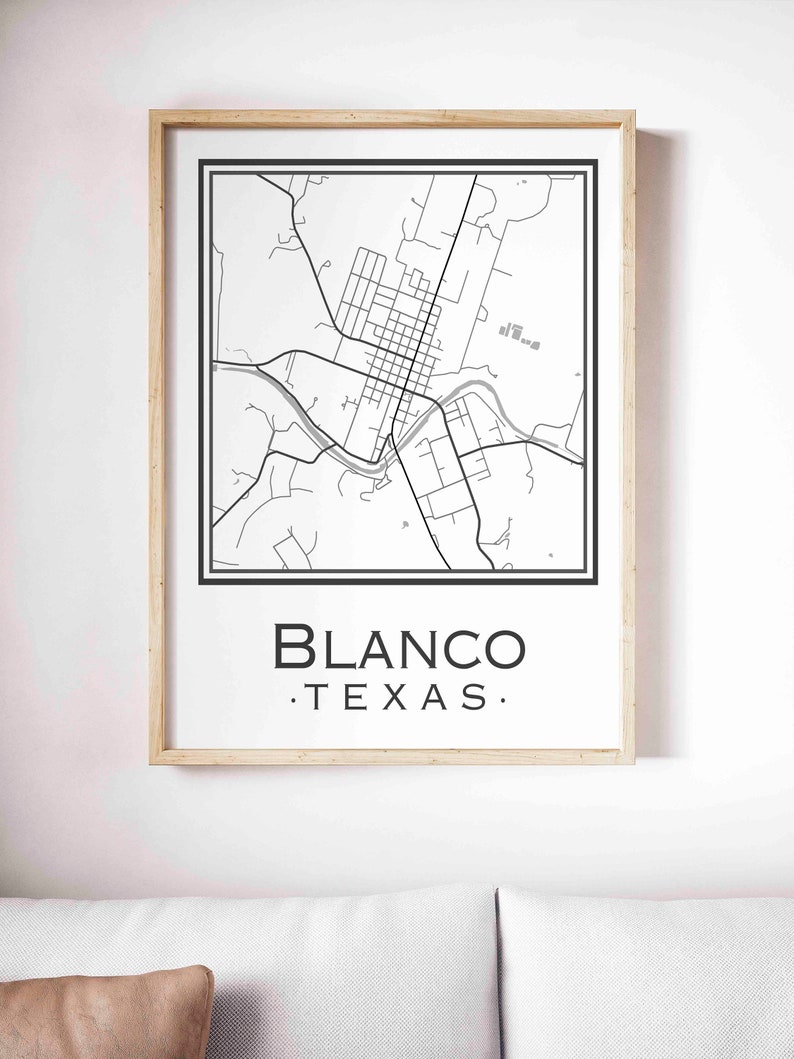 Blanco Texas Map [digital Download] - Etsy