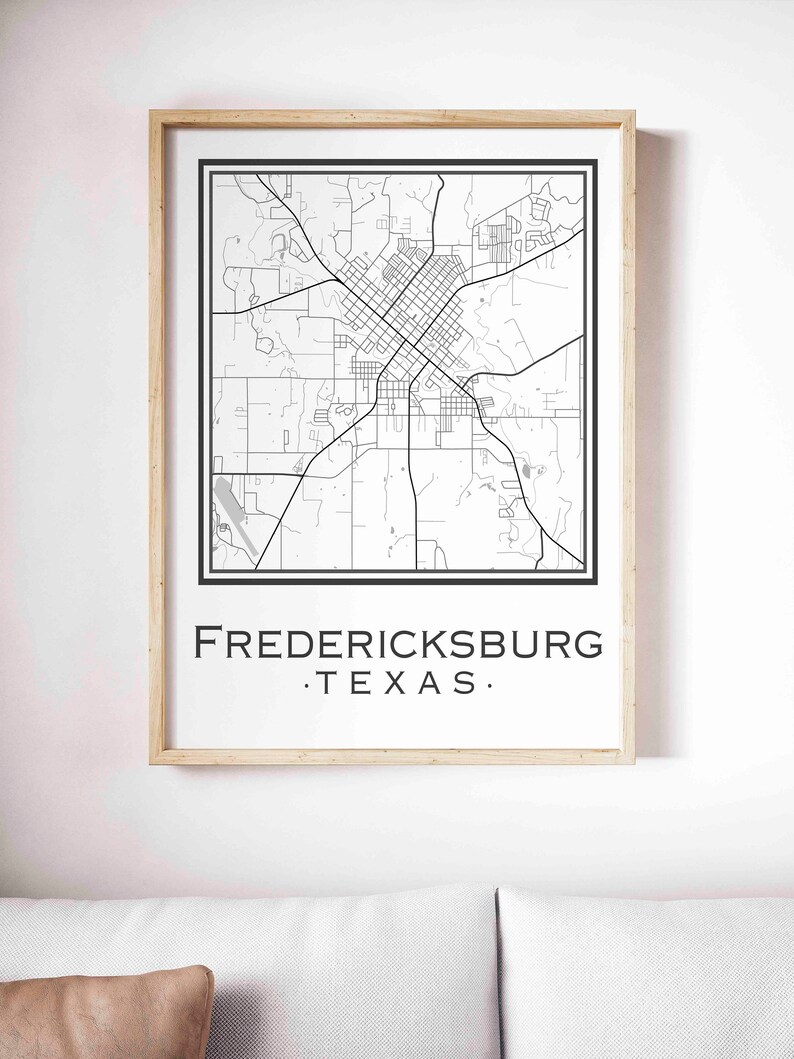 Fredericksburg, Texas Map [digital Download] - Etsy