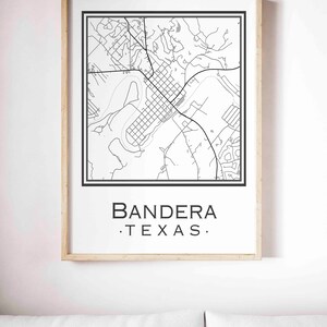 Bandera Texas Map [digital Download] - Etsy