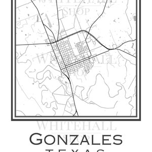 Gonzales Texas Map [digital Download] - Etsy