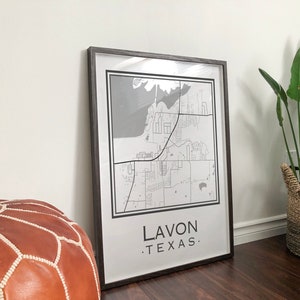 Lavon Texas Map digital Download - Etsy