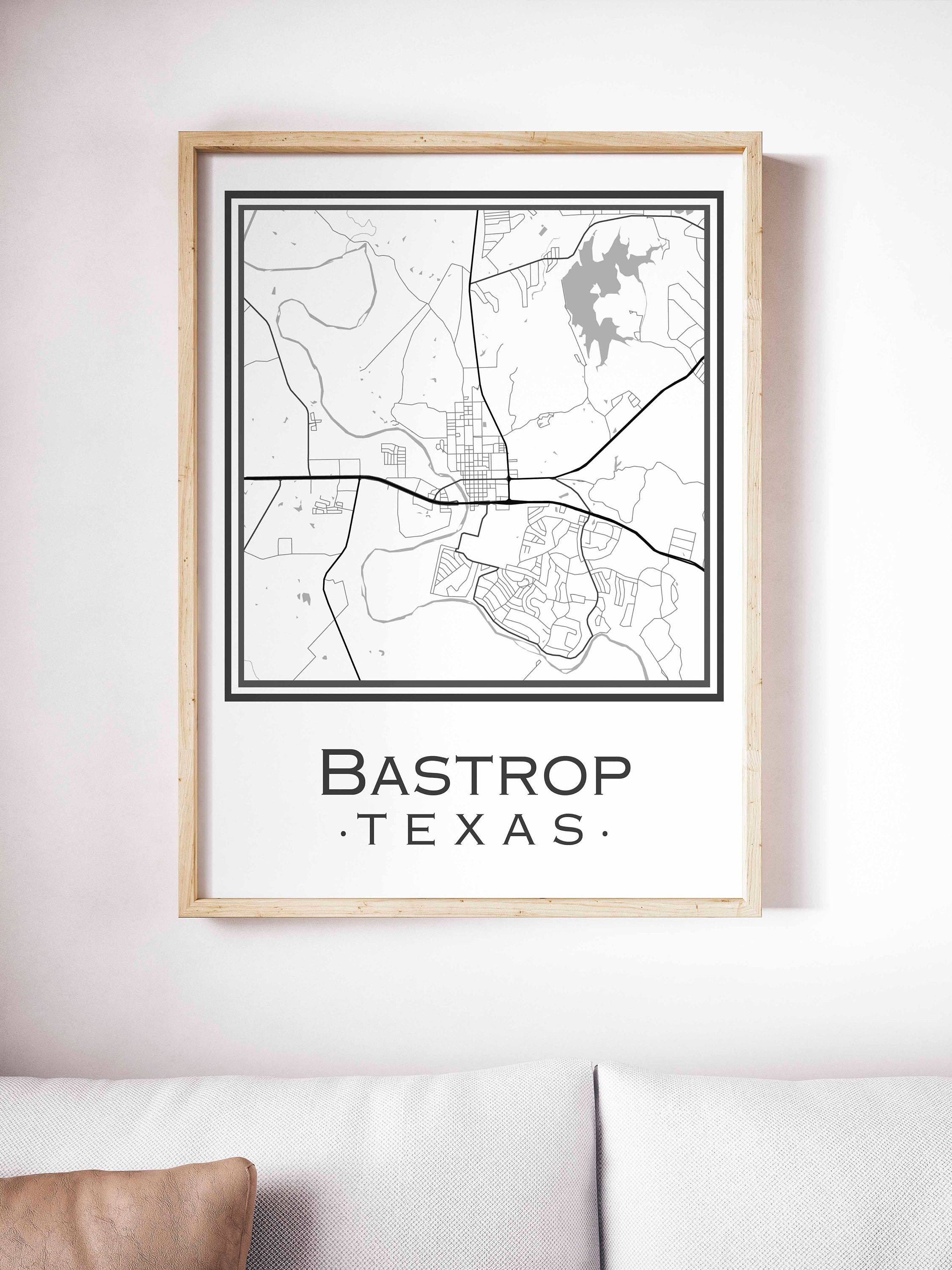 Bastrop Texas Map [digital Download] - Etsy