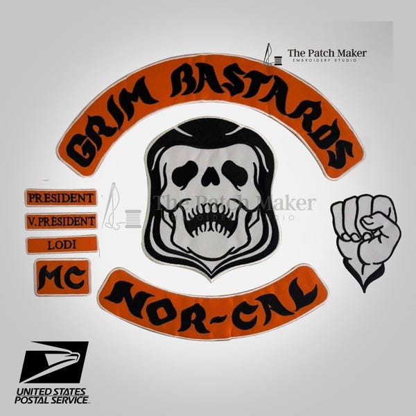 Grim Bastards Mc Patch - Etsy