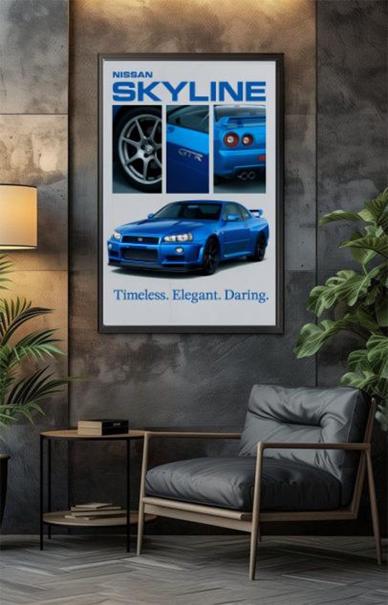 JDM Car Poster | Digital Download | Skyline Car Print | Poster | Art ...