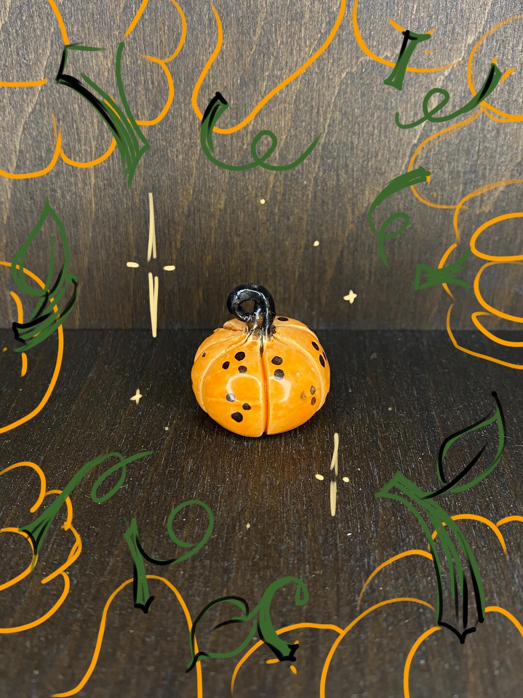 Pumpkin Sprite – Tiny Ceramic Pumpkin | Whimsical Decor for Altars ...