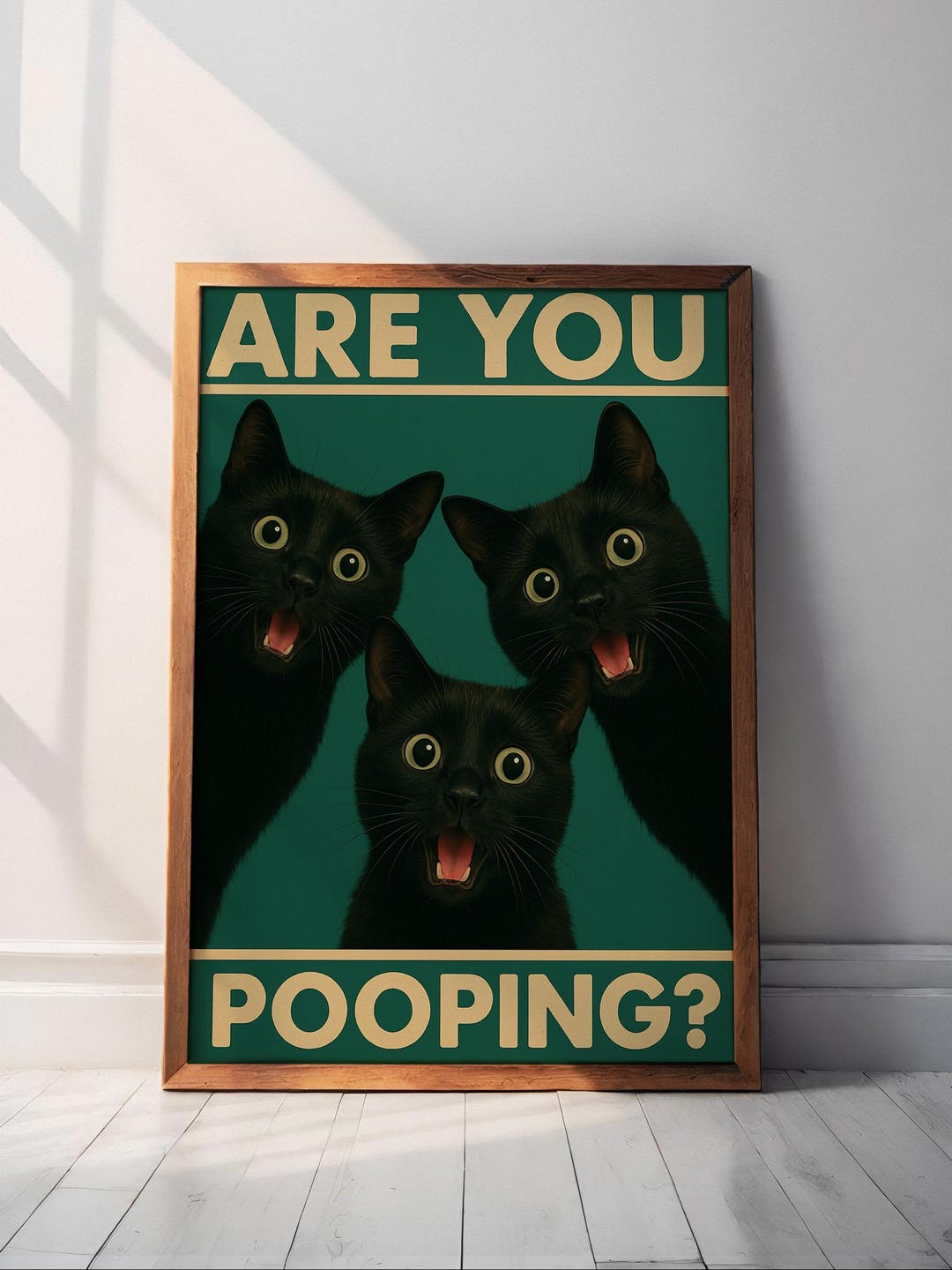 Are You Pooping Cat Print, Cat Printable Bathroom Decor, Funny Bathroom ...