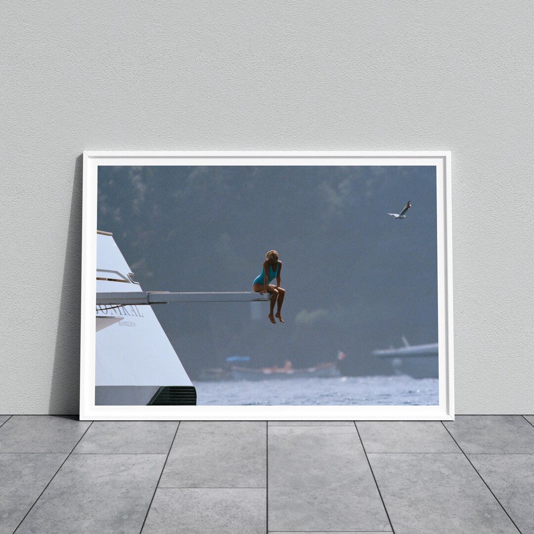 Princess Diana on Yacht, Photography Prints, Diving Board, Retro Poster ...