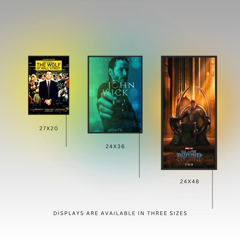 Custom LED Backlit Movie Poster Frame: Ultra-thin Light Box Display - Etsy