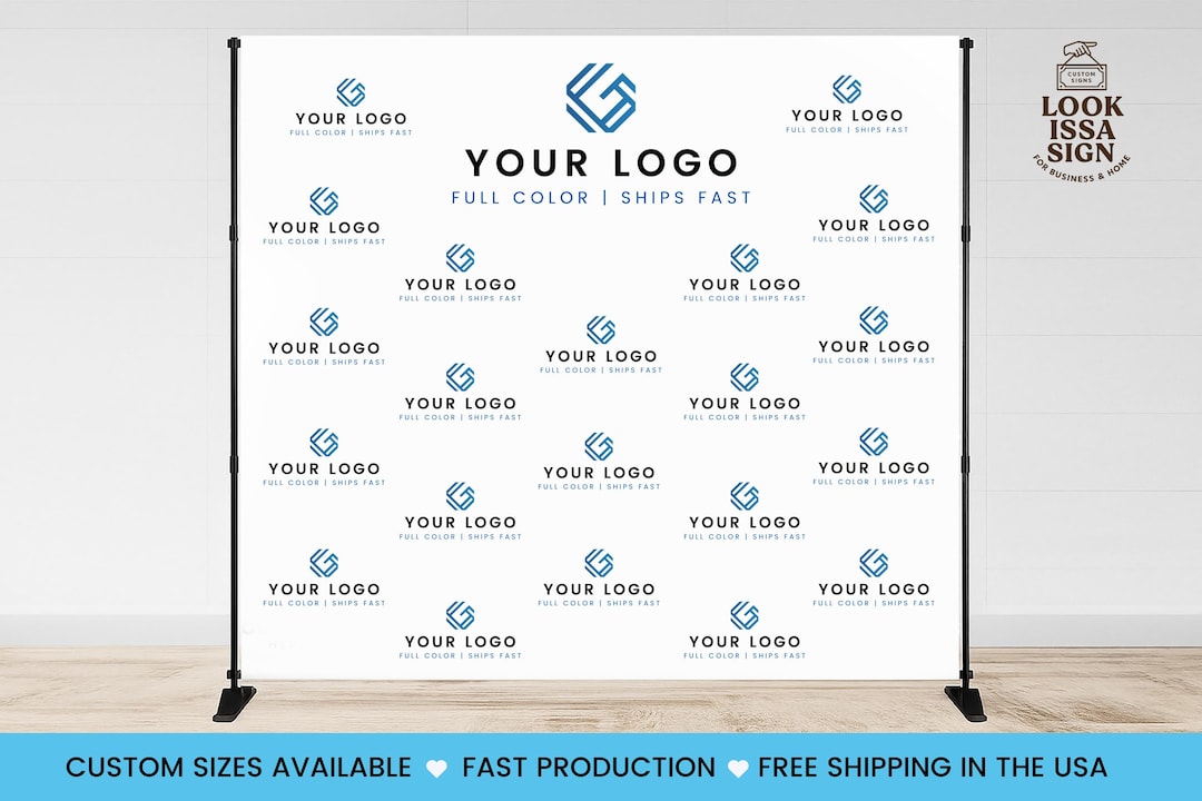 Personalized Church Backdrop With Stand: Custom Logo Step and Repeat ...