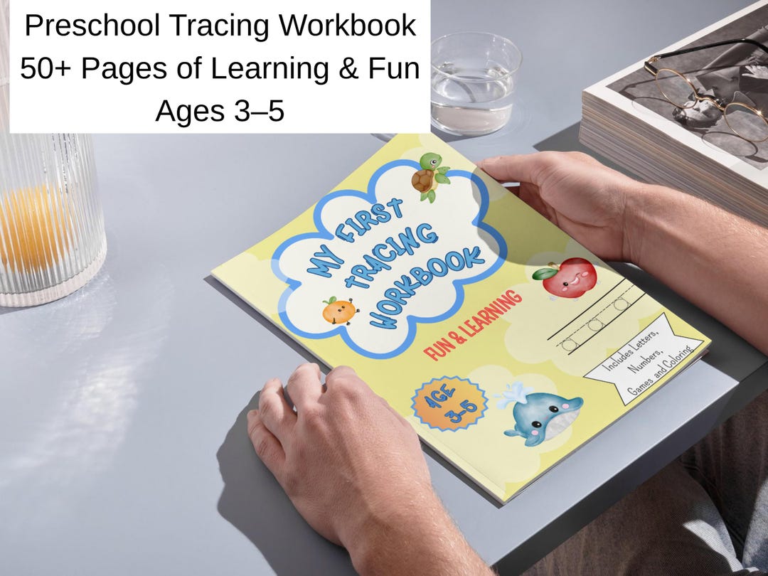 Preschool Tracing Workbook | Alphabet & Numbers | Ages 3–5 Printable ...