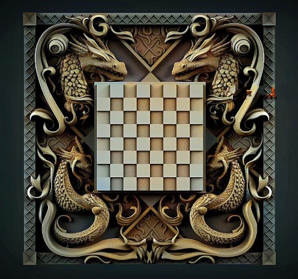 3d Stl Model,3d Chess Board Model,cnc Machine,cnc Relief Model,3d ...