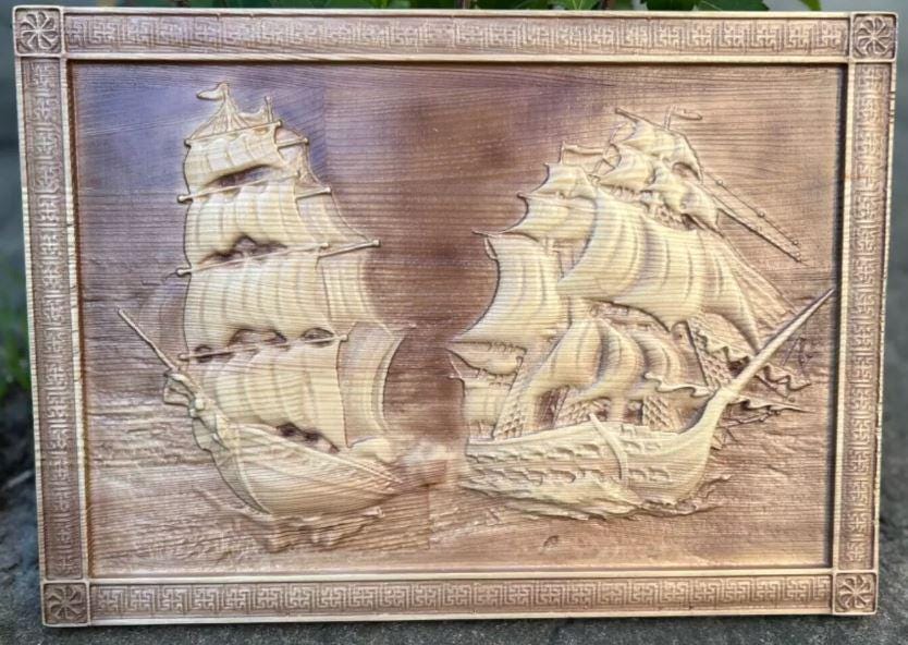 Cnc Cutting Files,3d Stl Model,wood Carving Picture Sea ,3d Ships Model ...