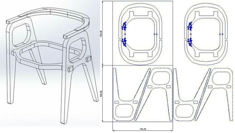 Cnc Cutting File,cnc Machine,wood Chair Model,wood Working,cnc Vector ...