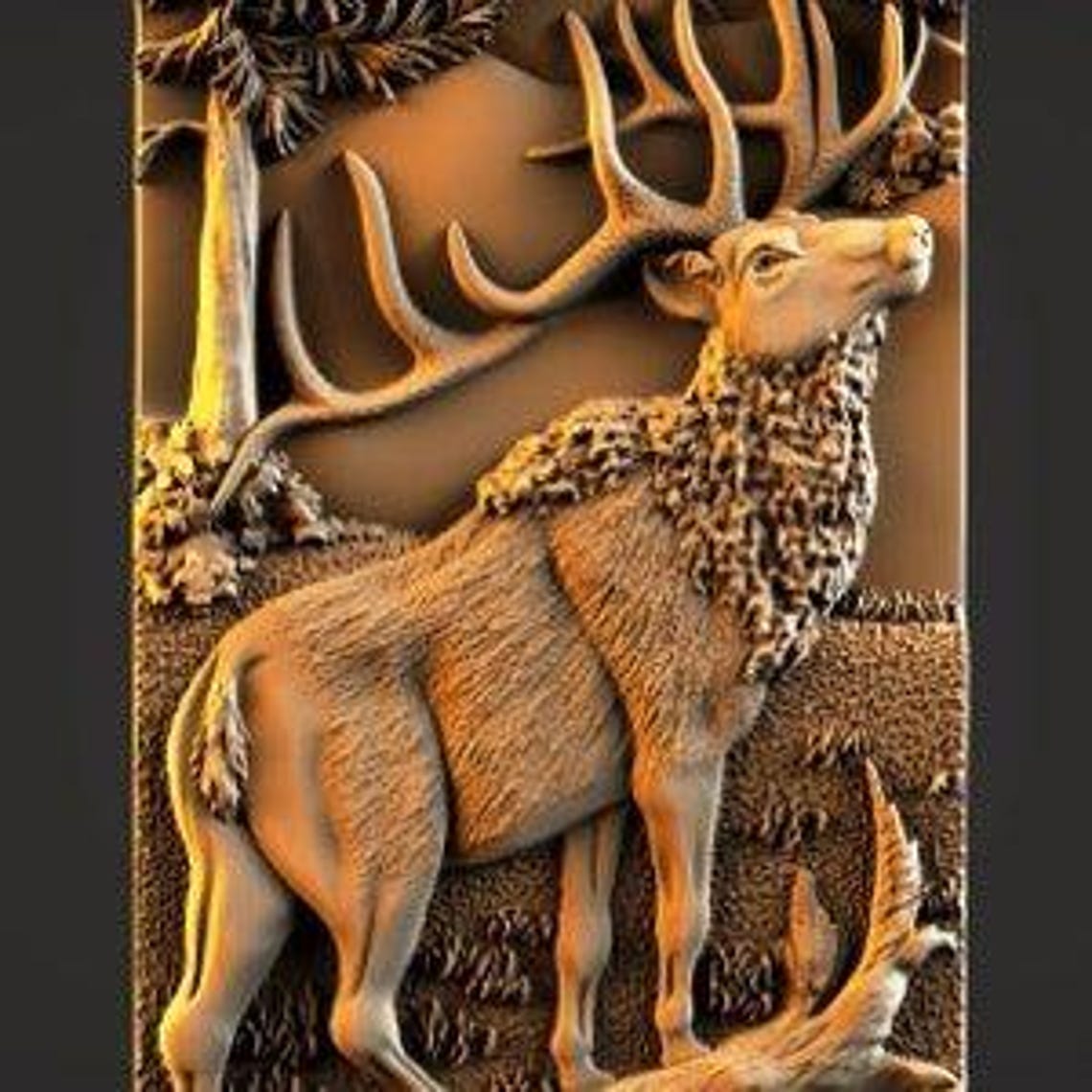 Cnc Carving Files,3d Relief Model,3d Deer Stl Model,wood Carving Files ...