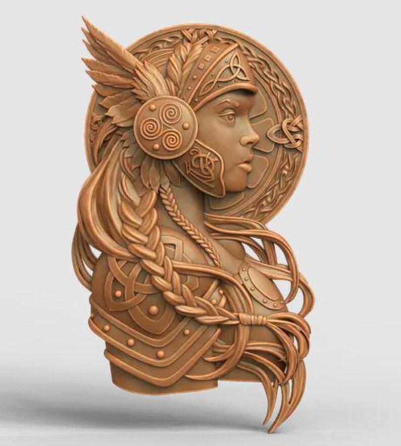 Cnc Router Files,3d Stl Model,3d Relief Model,3d Viking Woman File,wood ...