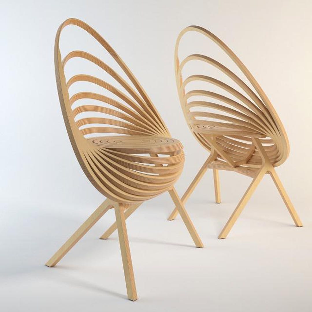 Cnc Cutting Files,wood Chair Model,cnc Rotuer,vcarve,dxf Files,cnc ...
