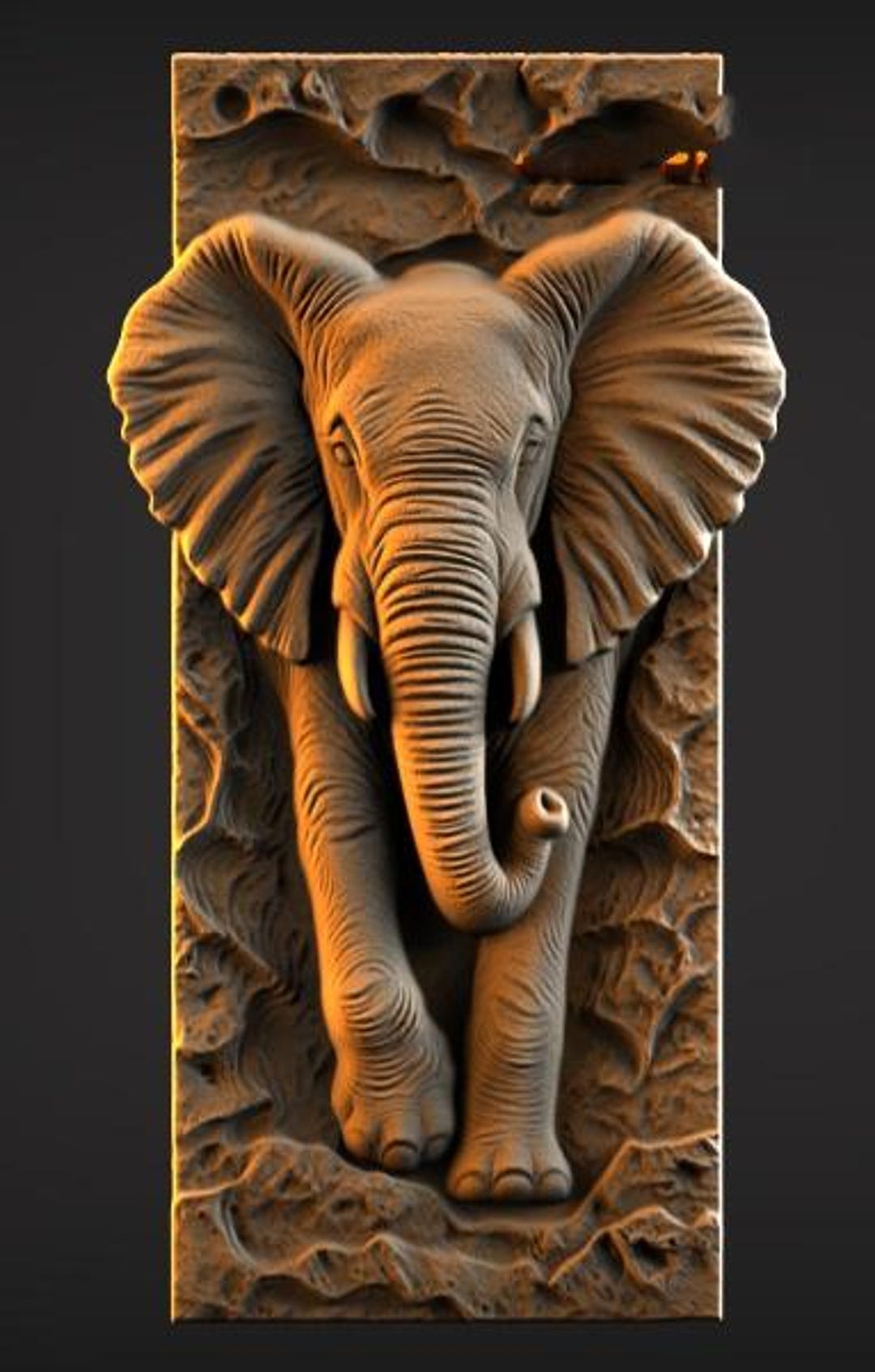 Cnc Machine,3d Relief Model,stl for Cnc,3d Elephant Relief Model,wood ...