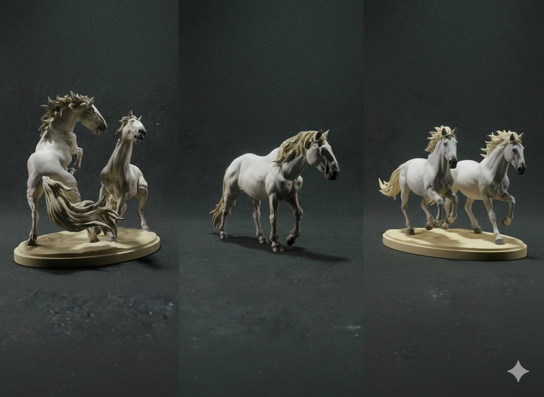 3d Printer Stl Pack Files,3d Horse Pack Stl,digital Print Files,3d Stl ...