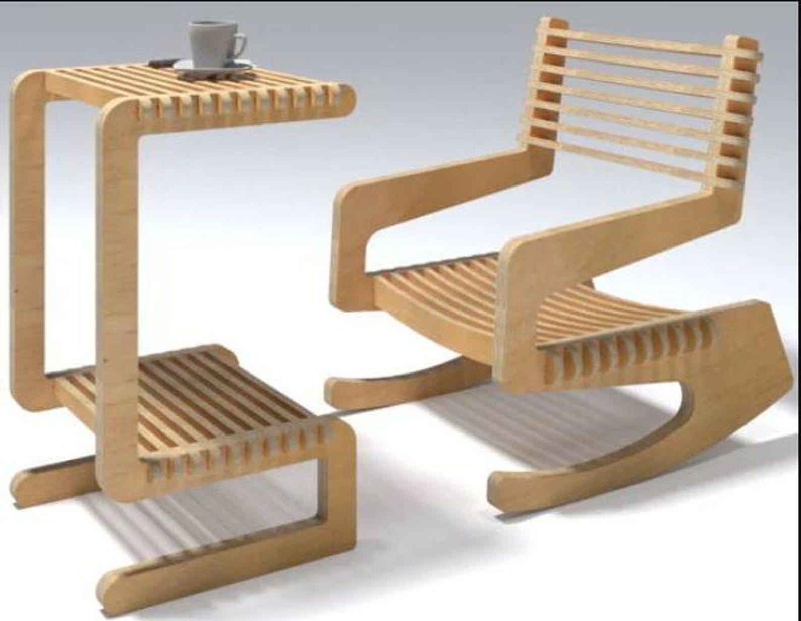 Cnc Cutting Files,dxf File for Cnc,wood Chair Model,vcarve,cnc Vector ...