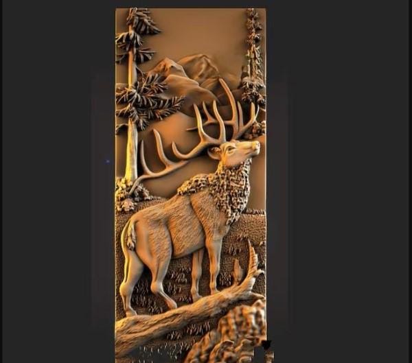 Cnc Carving Files,3d Relief Model,3d Deer Stl Model,wood Carving Files ...