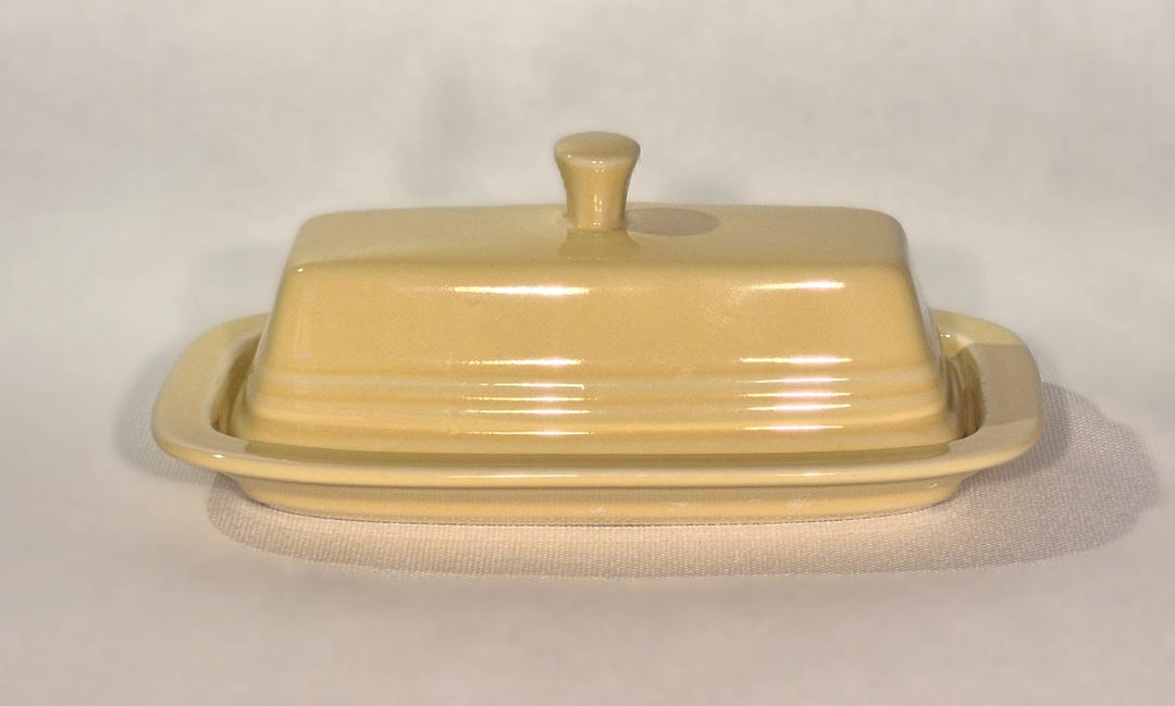 Fiestaware Soft Yellow Standard Size Butter Dish W/lid - Measurements ...