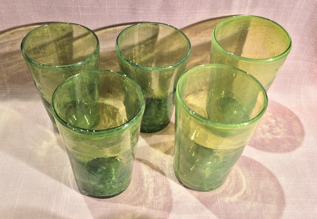 Vintage Travis Green Glass Glasses (priced Individually) - Etsy