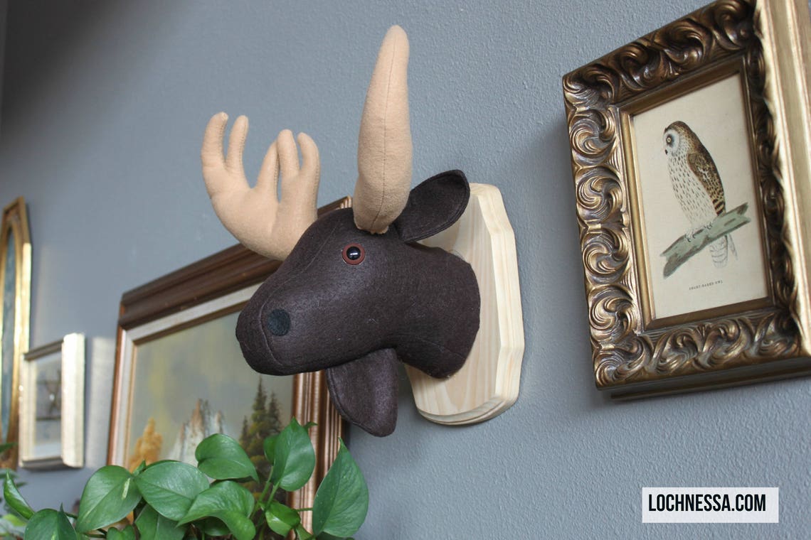 Rustic Moose Faux Taxidermy Wall Mounted Head - Etsy