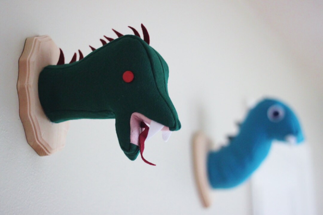 Chupacabra Wall Mounted Head Vegan Nursery Decor Faux Taxidermy Stuffed ...