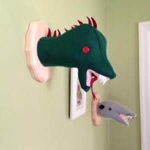 Chupacabra Wall Mounted Head Vegan Nursery Decor Faux Taxidermy Stuffed ...