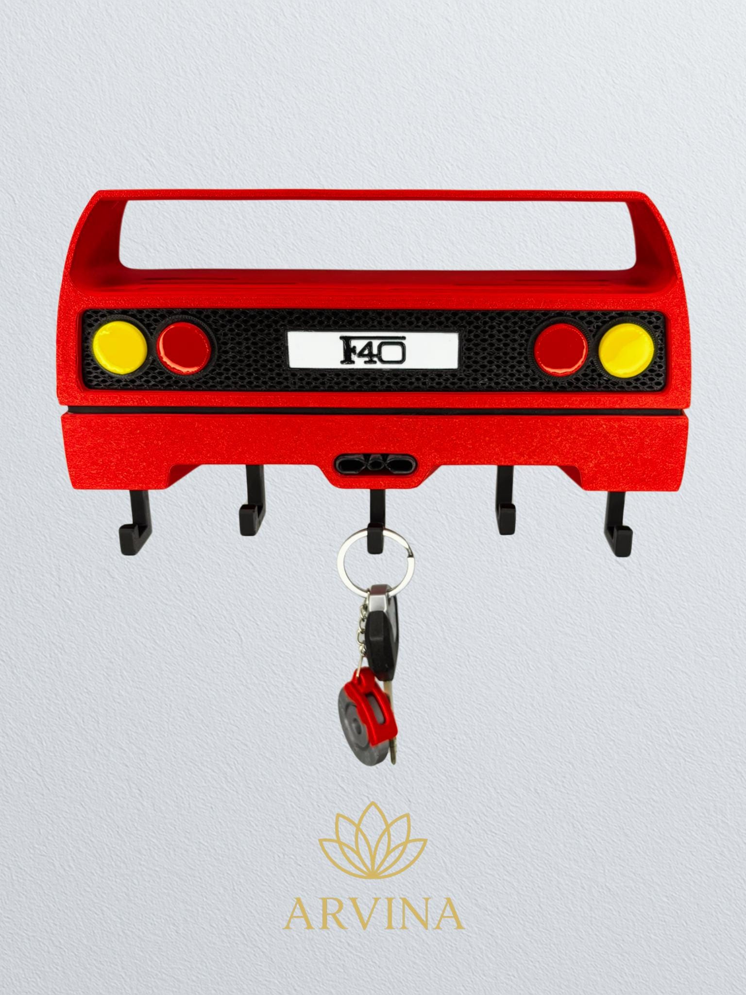 Ferrari F40 Wall Key Hanger | Premium 3D Car Key Holder With Glossy ...