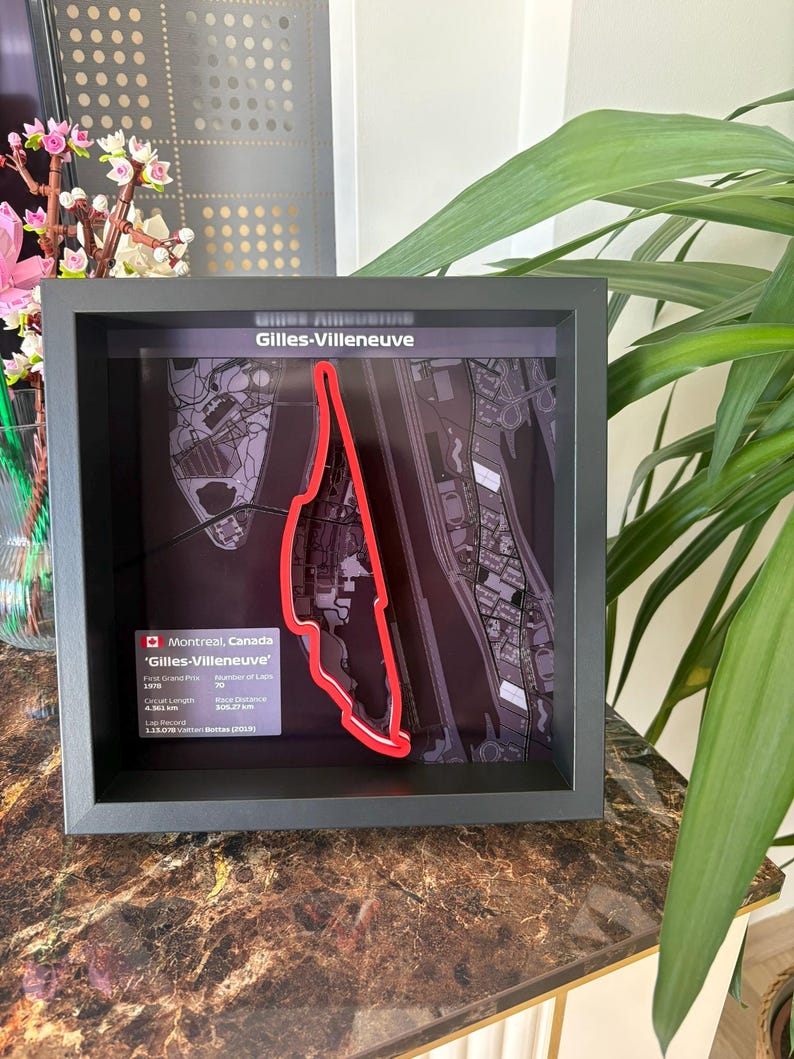 Canada Montreal 3D Formula 1 Track Map Poster | Circuit Gilles ...