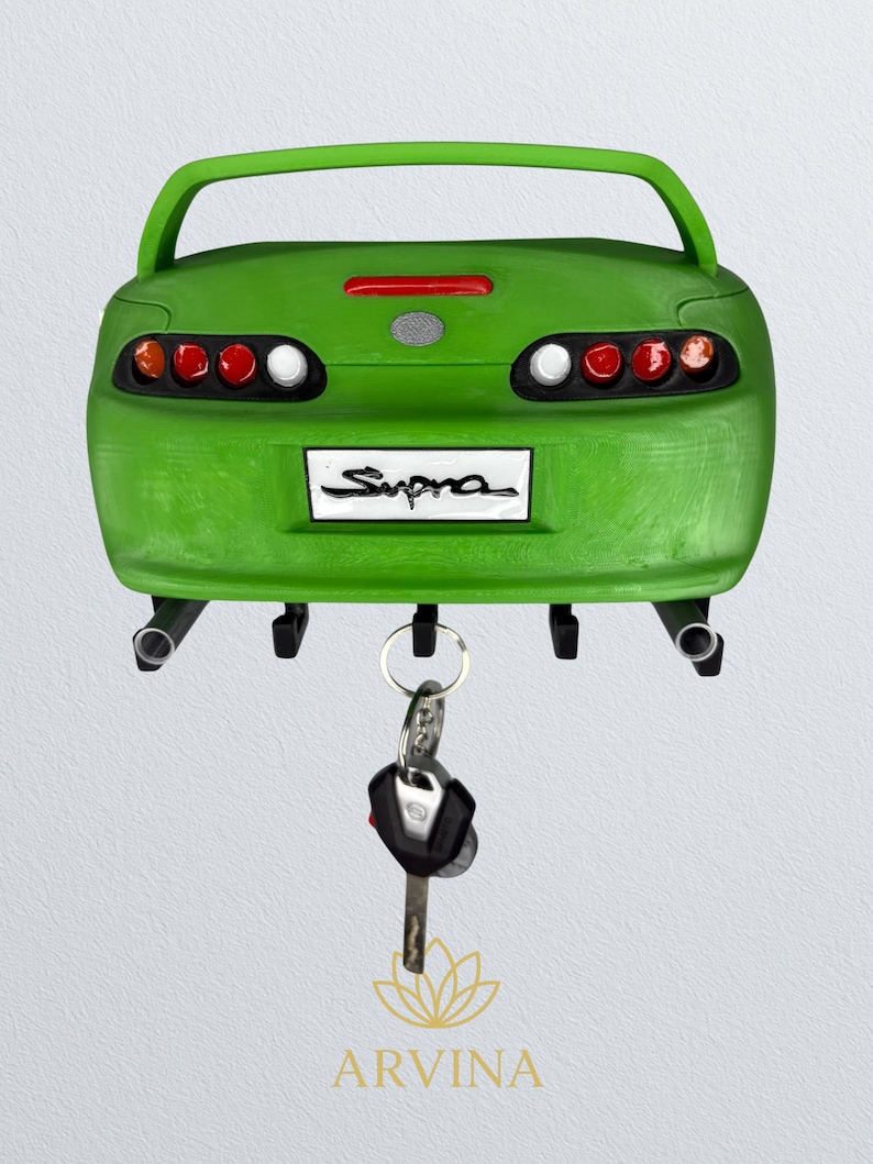 Toyota Supra Wall Key Hanger | Premium 3D Car Key Holder With Glossy ...